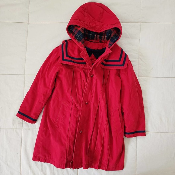 Nostalgic Baby Vintage | Jackets & Coats | Vintage Hooded Red Coat 5t ...
